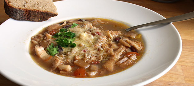 Rezept: Busecca ticinese - Tessiner Kuttelsuppe - Rollis Rezepte